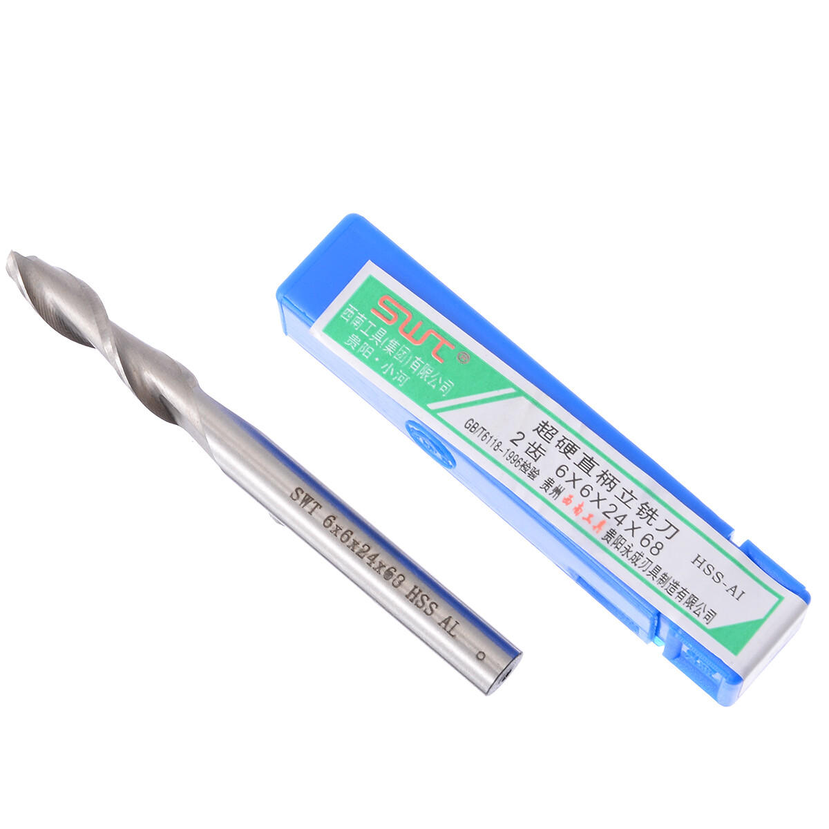 5x HSS Extra Long 6mm 2 Flute Straight Shank Aluminium End Mill Cutter ...