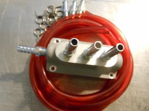 FLATHEAD HOT RAT ROD TRI-POWER FUEL LINE-3X2-DELUXE KIT FL-3 X 2-HOSE ...