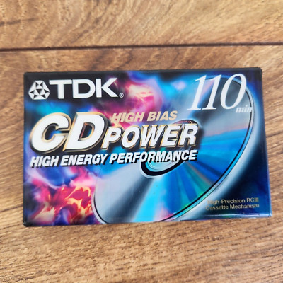 1- TDK CD Power 110 Type II High Bias Audio Cassette Tapes NOS Sealed ...