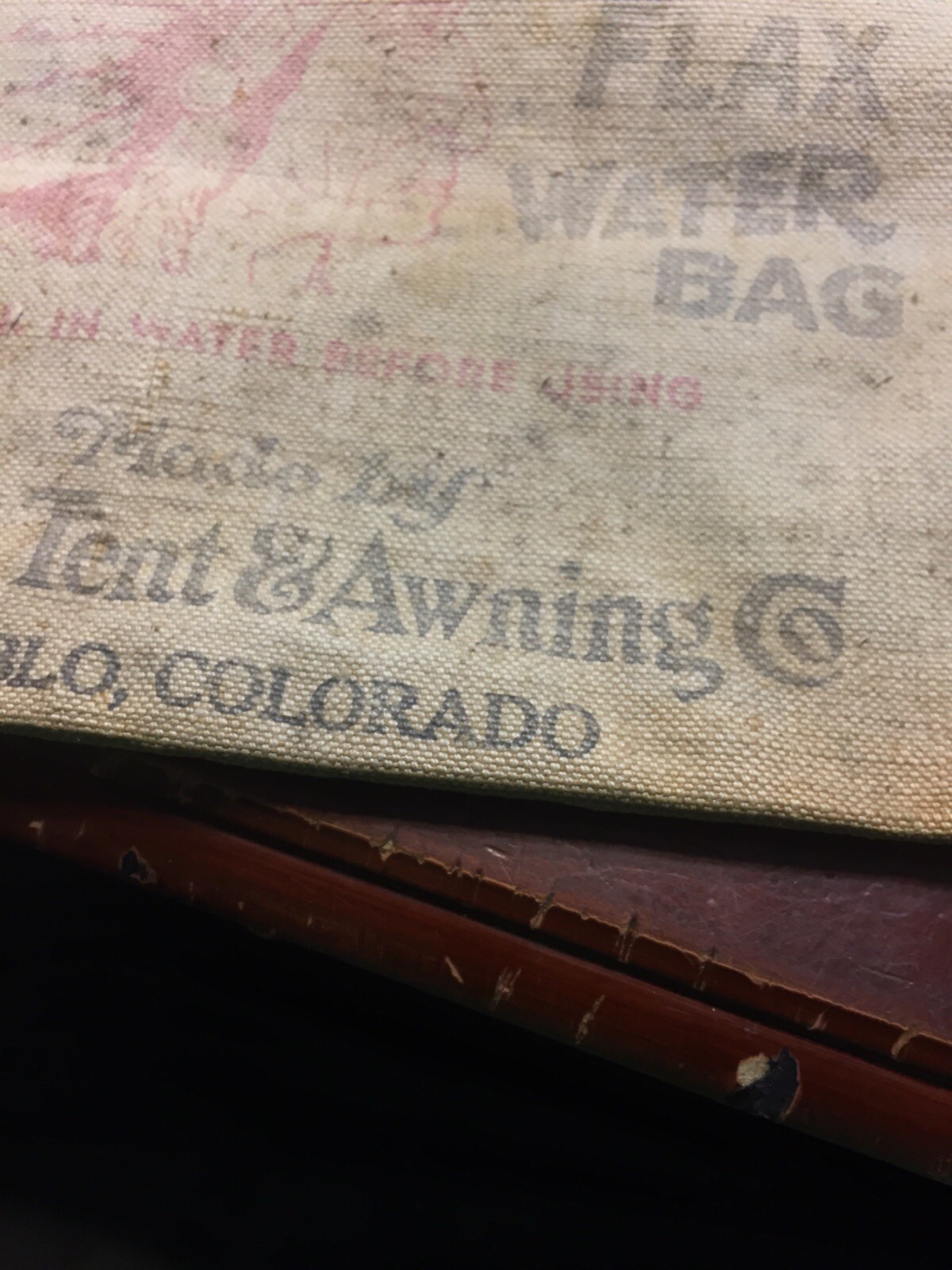 Vintage Minnequa Flax Water Bag Awesome Big Chief Indian Graphic Water ...