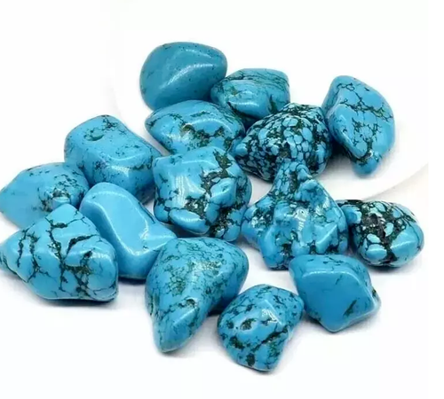 A+ 500 Ct Natural Blue Arizona Turquoise Tumble Lot Certified Loose ...