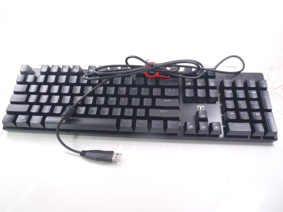 PICTEK PC305A FULL SIZE RGB LIGHT UP WIRED GAMING KEYBOARD MECHANICAL ...