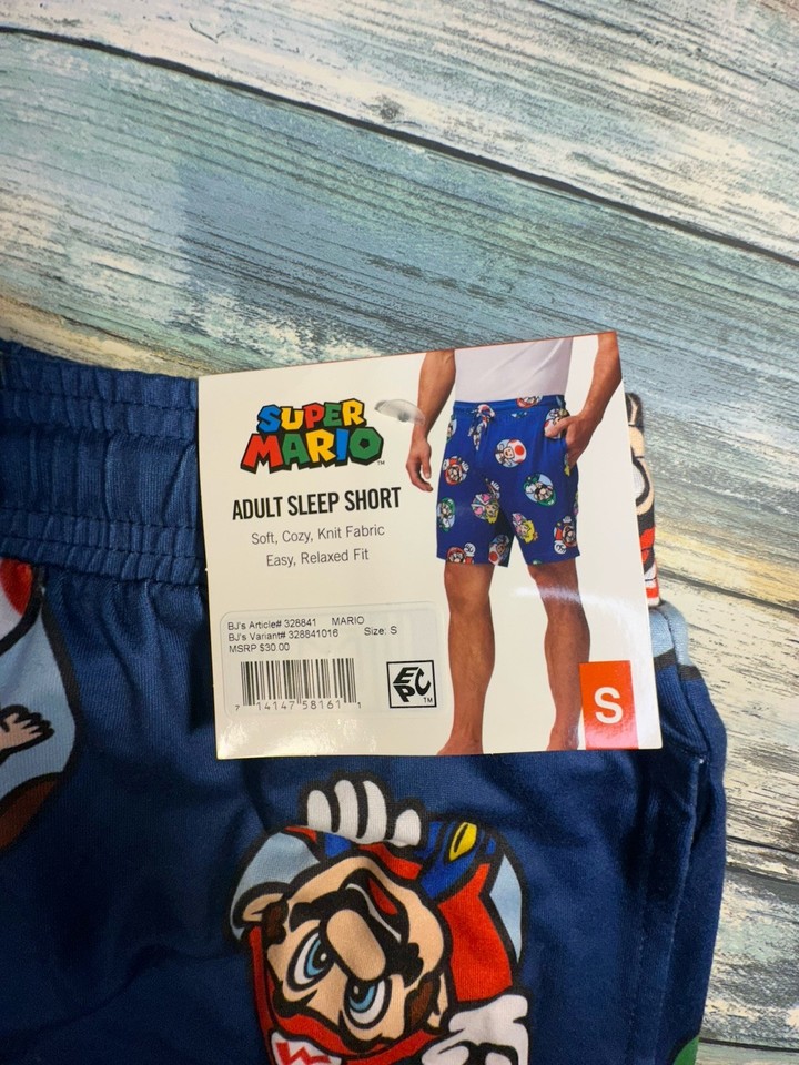 NEW Men’s SUPER MARIO Sleep Shorts Pajamas •Officially Licensed• Choose ...