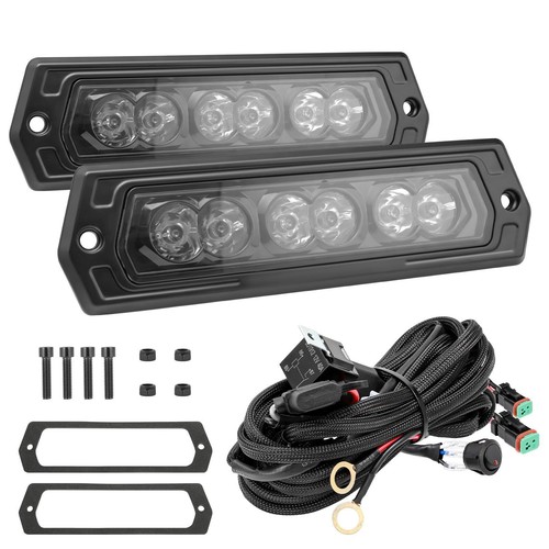 Flush Mount Led Pods 2pcs 7 Inch 120w Led Work Light Spot Beam Driving ...