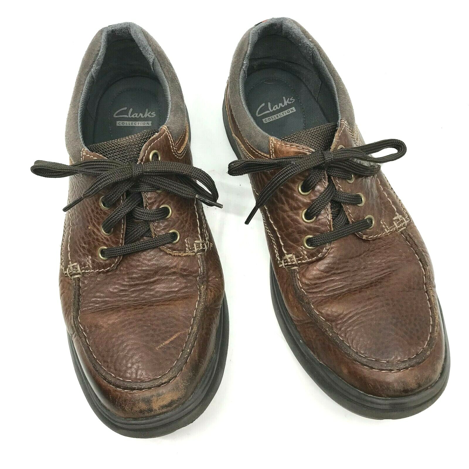 Clarks Collection 14885 Men's Brown Leather Oxford Lace-Up Shoes Size ...