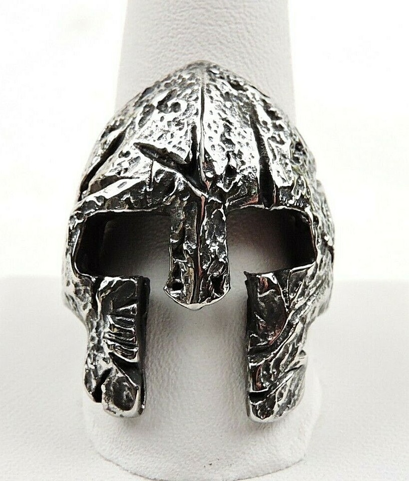 Stainless Steel Viking Helmet Biker Ring - Free Gift Packaging | eBay