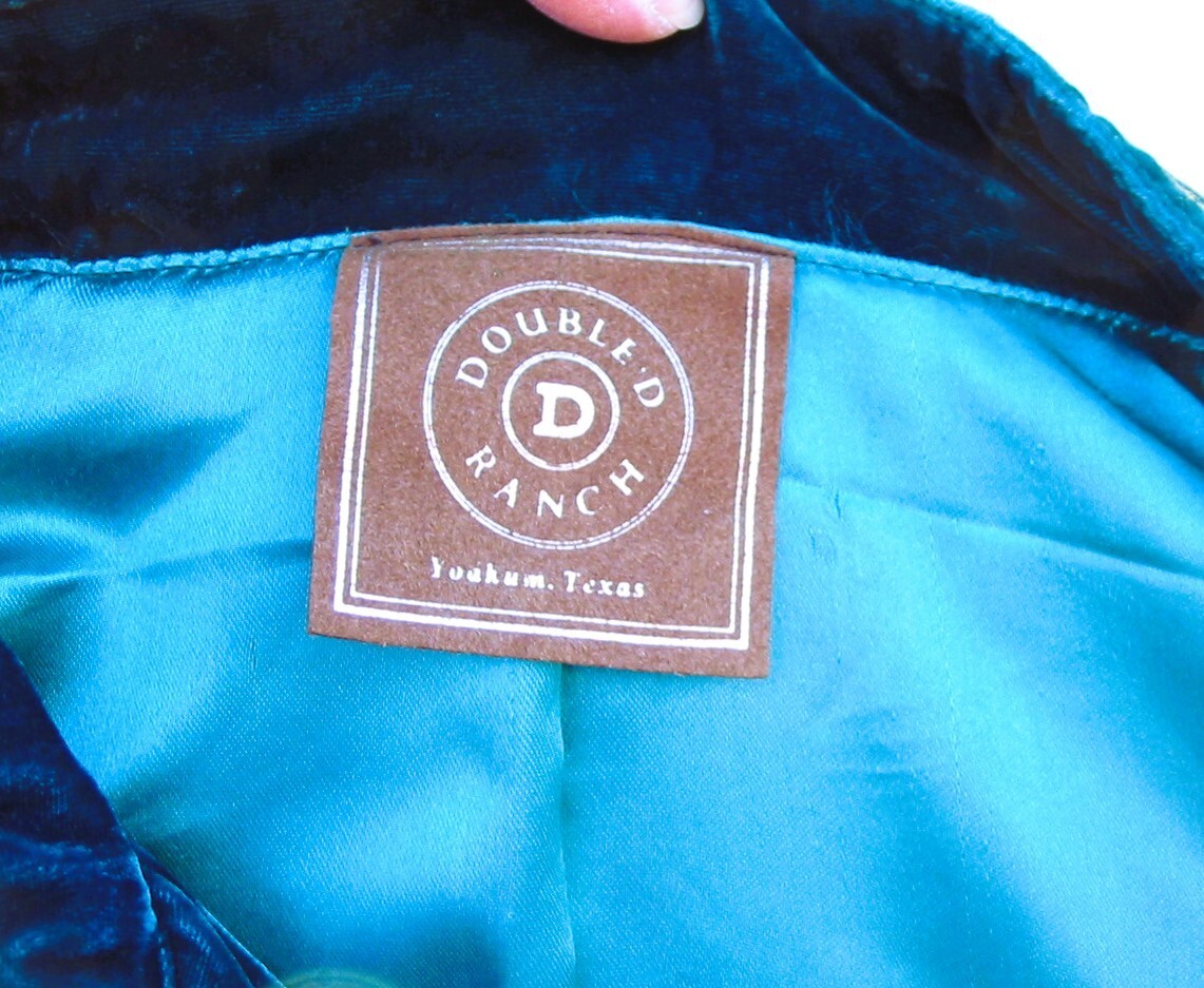 Double D Ranch Teal Velvet Sultan of Swing Short Jack… - Gem