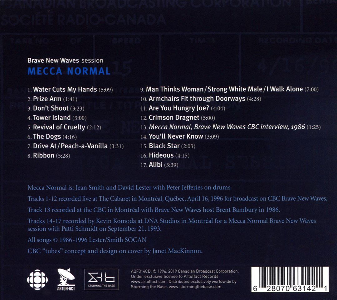 MECCA NORMAL BRAVE NEW WAVES SESSION NEW CD 628070631421| eBay