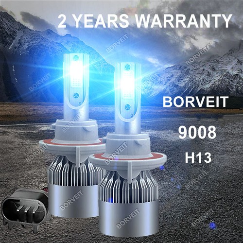 2x 9008 Ice Blue LED Headlight Hi/Lo Beam Bulbs Kit For Dodge Durango ...