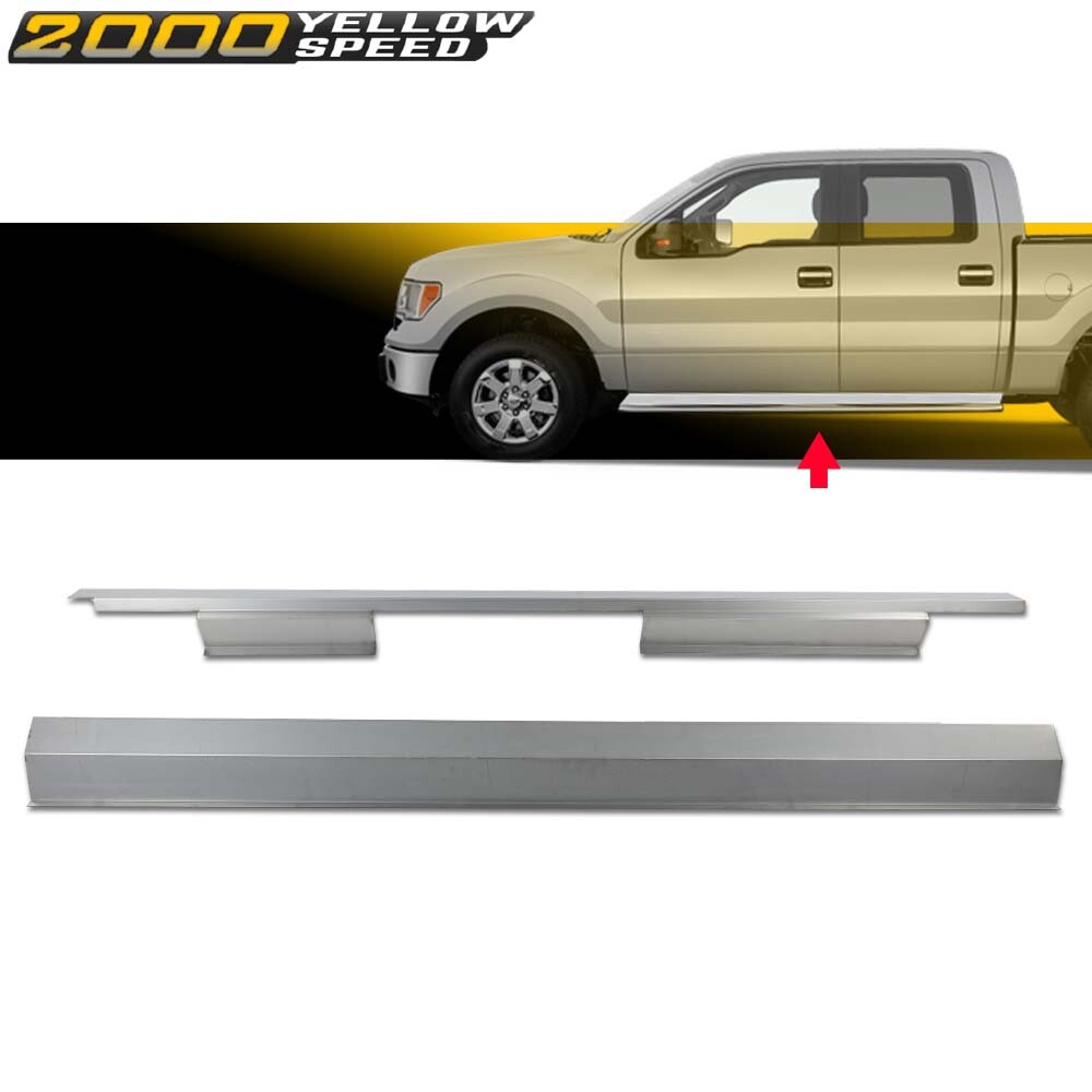 Fit For 2009-2014 Ford F-150 Pickup 4 Door Crew Cab Outer Rocker Panels ...