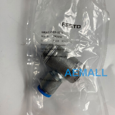 1pcs New Festo GRLA-1/2-QS-12-D 193152 One-way Flow Control Valve | eBay
