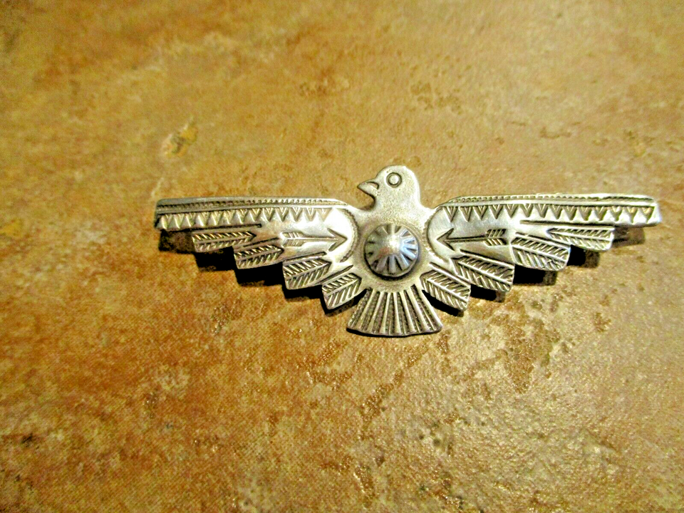2.5" LARGE Vintage Navajo Sterling Silver THUNDERBIRD Pin | eBay