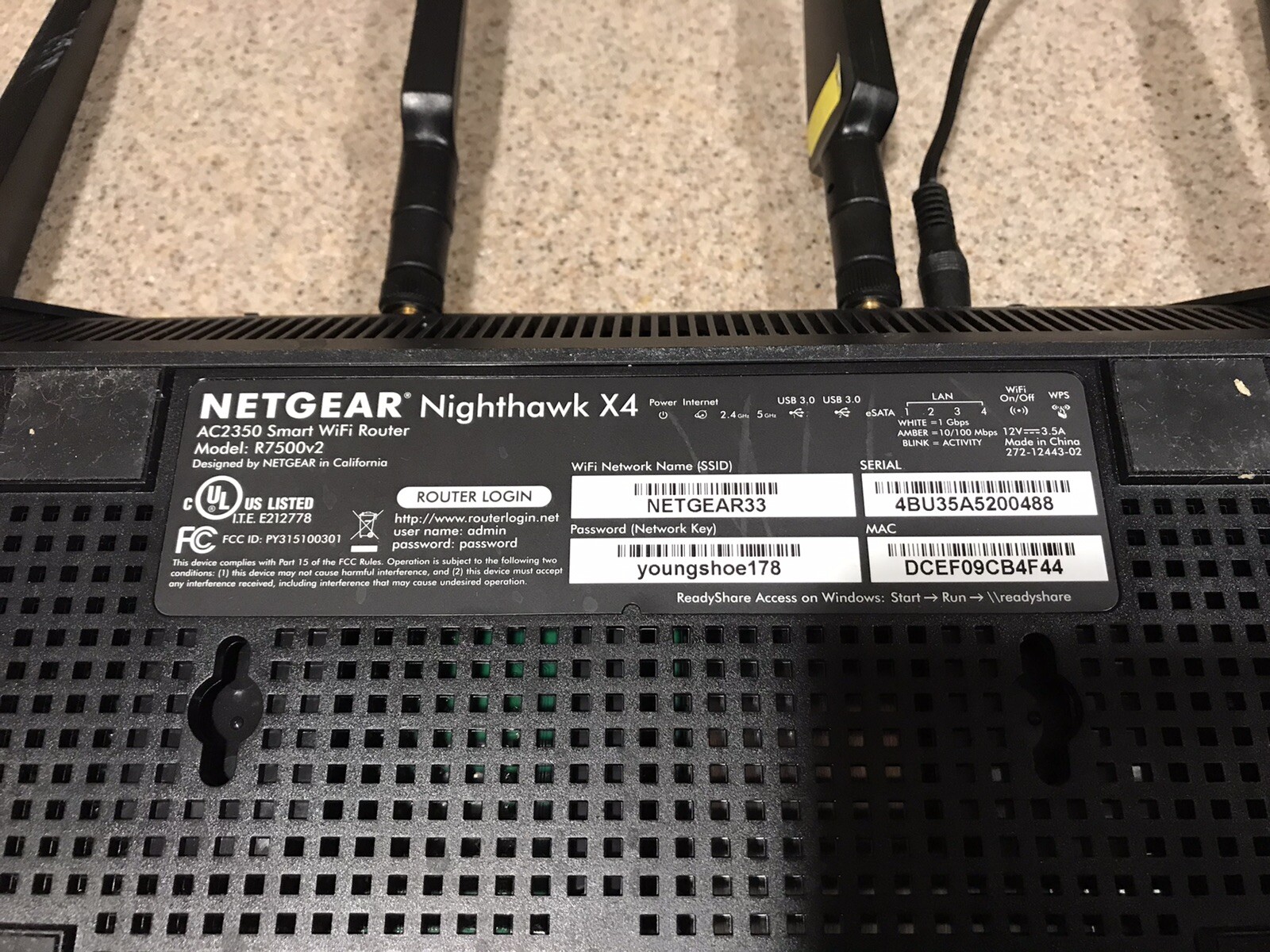 NETGEAR Nighthawk WiFi Router AC2350 R7500v2 for sale online | eBay