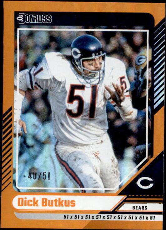 2024 Panini Donruss - Dick Butkus #51 Jersey Number /51 for sale online ...