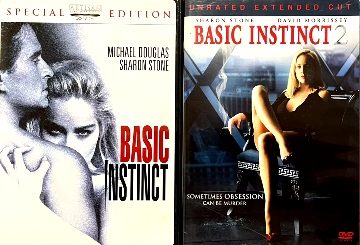 BASIC INSTINCT 1 AND 2 UNRATED CUT SHARON STONE SHOWING IT ALL VERY GOOD DVD 43396152243| eBay