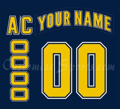 NCAA University of Michigan Customized Number Kit For 2010-2011 Navy ...