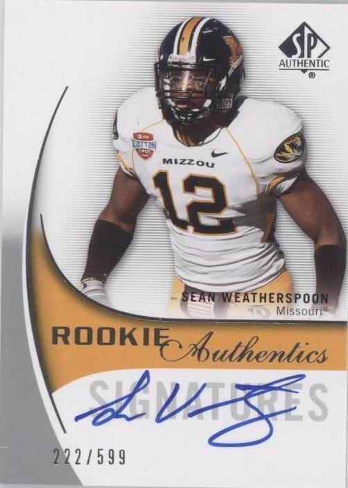 2010 SP Authentic - Rookie Authentics Signatures Sean Weatherspoon #143 ...