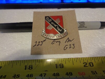223rd Engineer Battalion G23 Unit Crest, DI, DUI (DRAW#67) | eBay