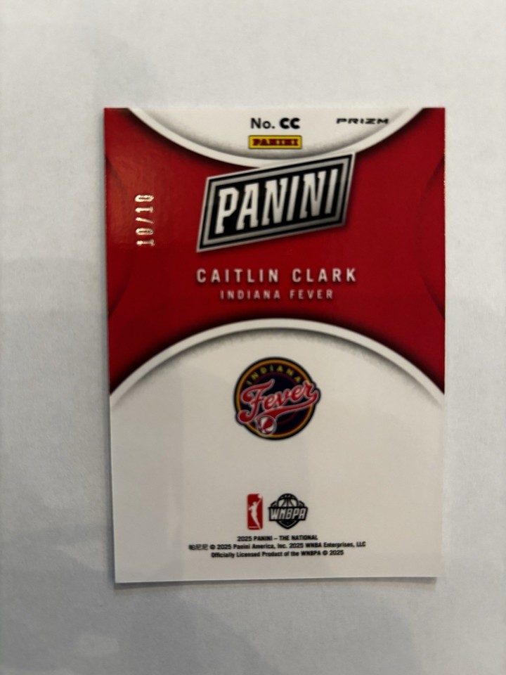 2025 Panini NSCC Silver Packs National Caitlin Clark Gold Vinyl Prizm ...