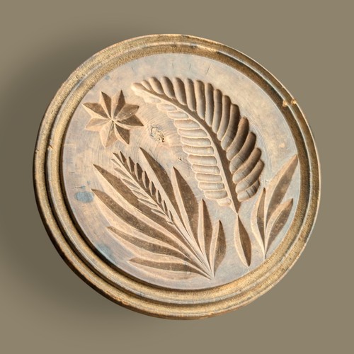 Primitive Hand Carved Wooden Butter Stamp | eBay