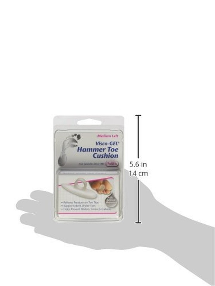 PediFix Visco-gel Hammer Toe Cushion, Medium Left (Packaging may vary ...