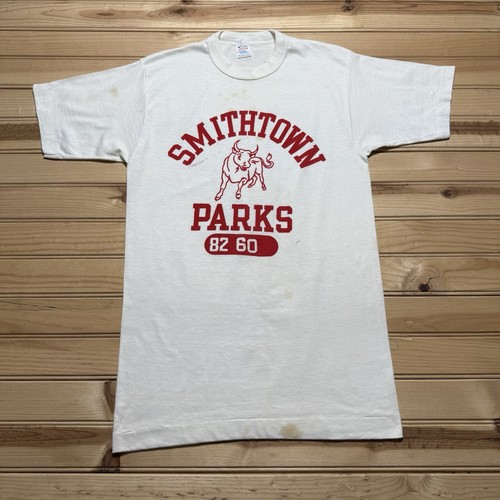 Vintage 80s Champion Smithtown Parks New York “ 82 60 ” Bull Rodeo ...