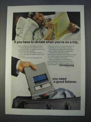 1966 Dictaphone Time-Master Dictation Machine Ad - On a Trip | eBay