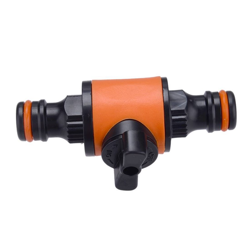 1/2" Garden Hose Pipe In line Tap Shut Off Valve Fitting Connector B3 ...