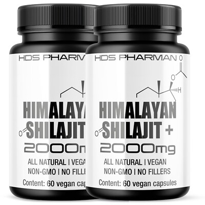 Shilajit + | 120 Kapseln (hochdosiert) | 2000mg | Fulvin- und ...