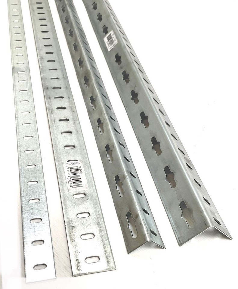 Galvanised Slotted Angle Iron & Slotted Flat Bar - 1 Mtr Lengths | eBay UK