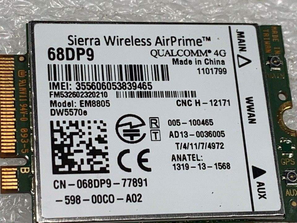 Wireless DW5570e Mobile Broadband module EM8805 68DP9 CP661696-01 HSPA+ ...