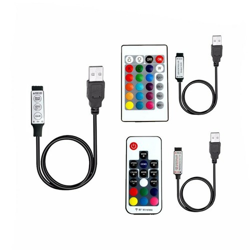 5V 12V 24V USB Led Strip RGB Remote Controller RGB Strip Controller ...