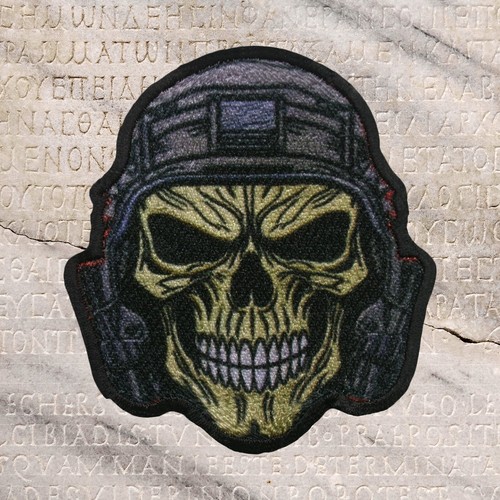Tactical Skull Patch Embroidered Iron-on Applique Military USA Flag ...