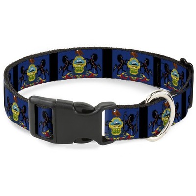 Plastic Clip Collar Pennsylvania Flags/Black NARROW-Large 9.5-14.5" (US ...