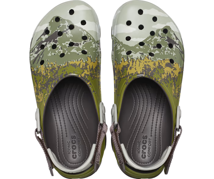 Crocs All-Terrain Summit/Mountain Graphic Clog Green/Espresso/Camo Men ...