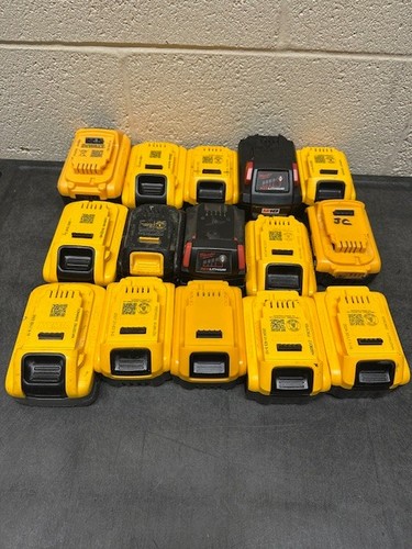 DEFECTIVE POWER TOOL BATTERY BUNDLE (DEWALT, MILWAUKEE, PORTOR CABLE ...