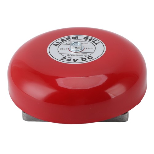 6in Fire Alarm Bell Waterproof Portable Aluminum Alloy 24V Wired Power ...