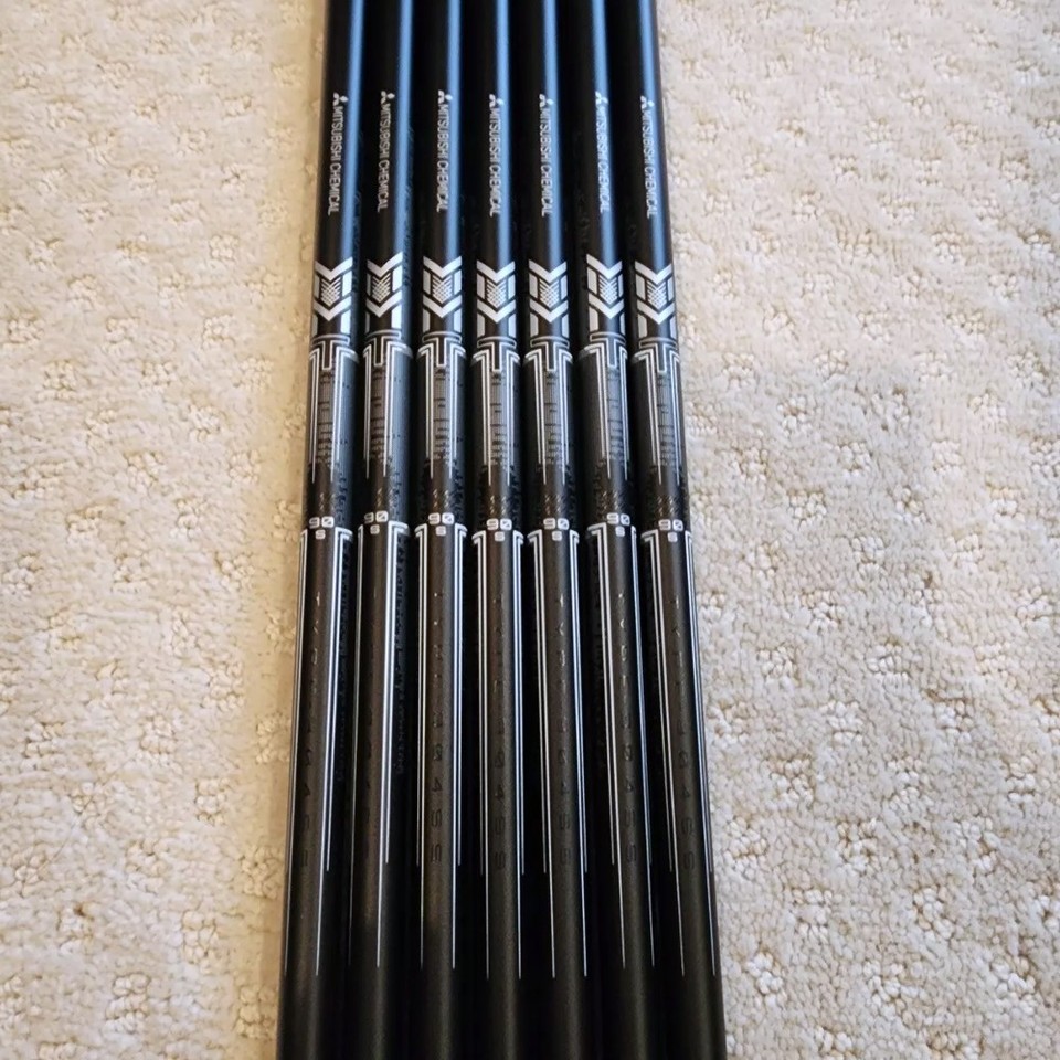 New Uncut Mitsubishi MMT Graphite Iron Shafts 90 Stiff Flex .370 ...