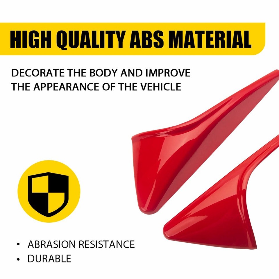 For Tesla Model X 2015-2023 Glossy Red Side Fender Camera Vent Cover ...