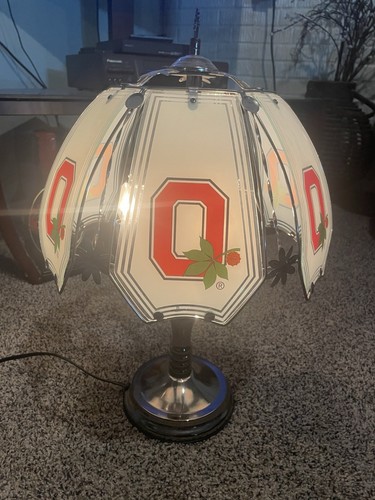 Ohio State Buckeyes Desk Touch Lamp 22" Tall Block O Helmet Glass ...
