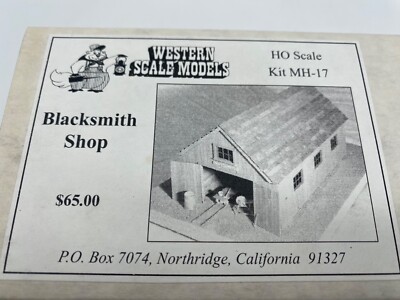 WESTERN SCALE MODEL HO BLACKSMITH SHOP WITH COMPLETE INTERIOR DETAIL ...