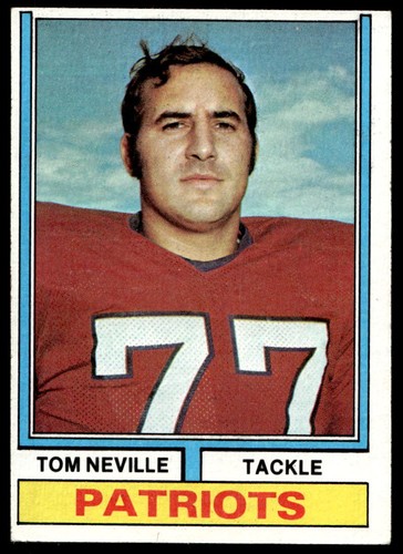 Tom Neville 1974 Topps #77 New England Patriots Football Card | eBay