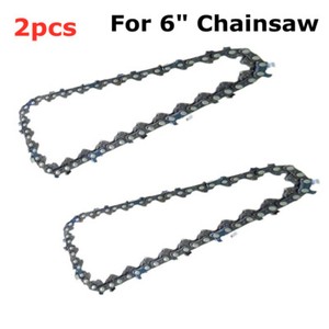 2pcs 6 Inch Chainsaw Replacement Chains For 6" Mini Cordless Electric ...