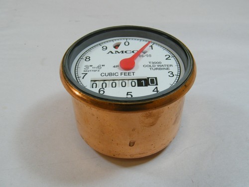 AMCO T3000 COLD WATER TURBINE 3" - 4" WATER METER REGISTER MQT75F3 ...
