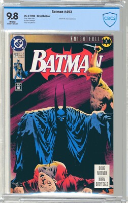 Batman #493 CBCS 9.8 NMMT White pages 5/93 Bane & Mr. Zsasz App. I | eBay