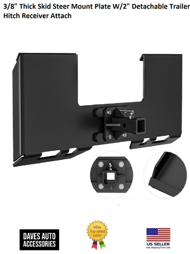 Quick Attach Mount Plate 3000lbs 3/8" Thick Skid W/2" Detachable -High ...