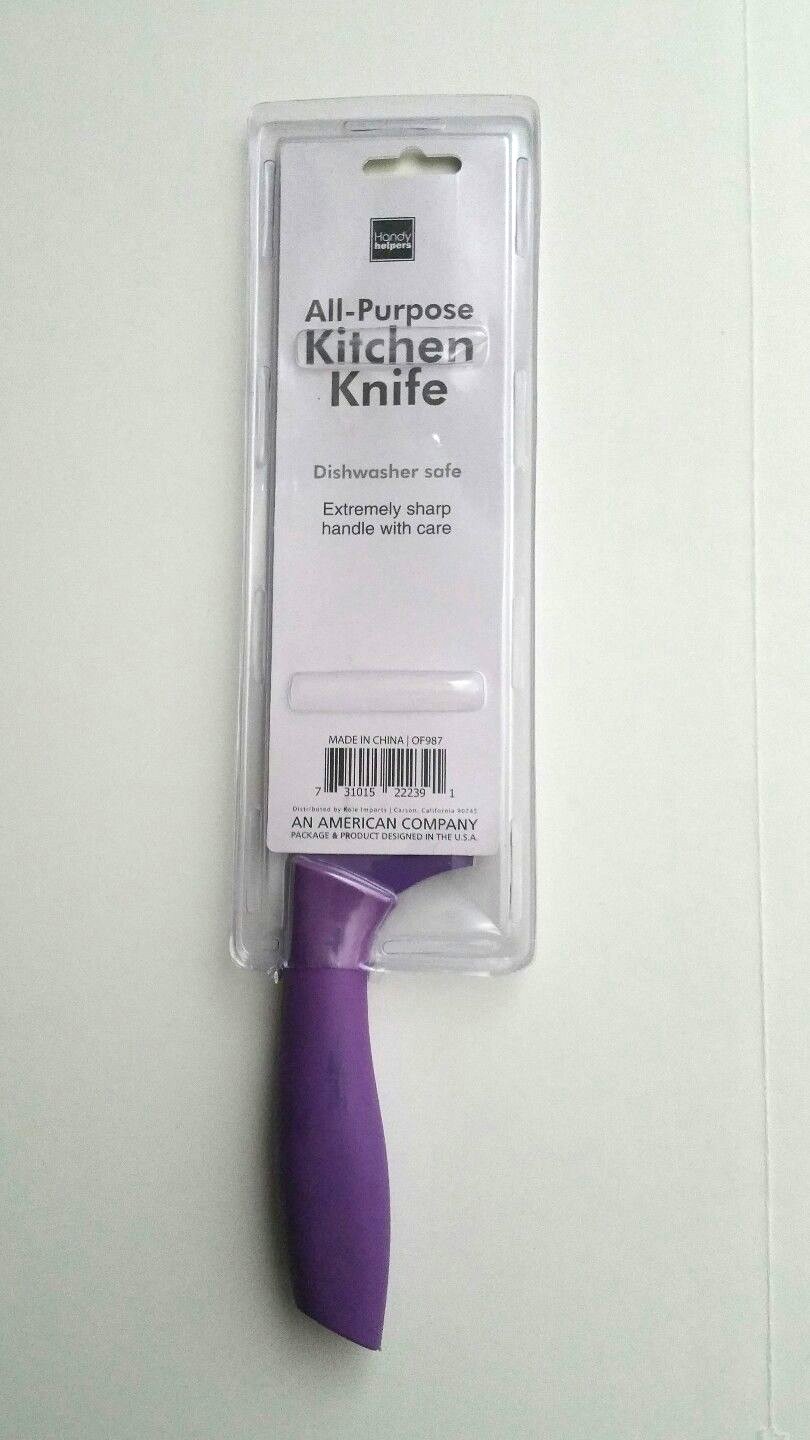 All Purpose Kitchen Knife by Handy Helpers Solid Color Sharp Blade ...