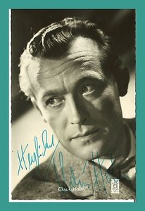 Claus Holm | German actor | Original Autograph on Star Postcard | eBay
