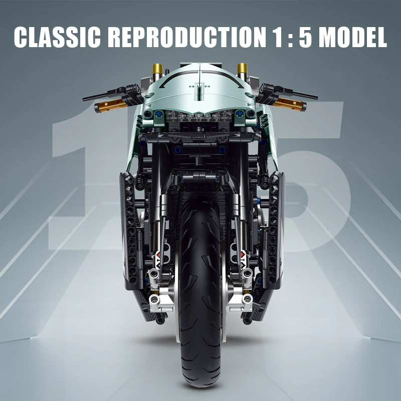 Technic Motorcycle Building Blocks Set 2176PCS Bricks Model Collectible ...