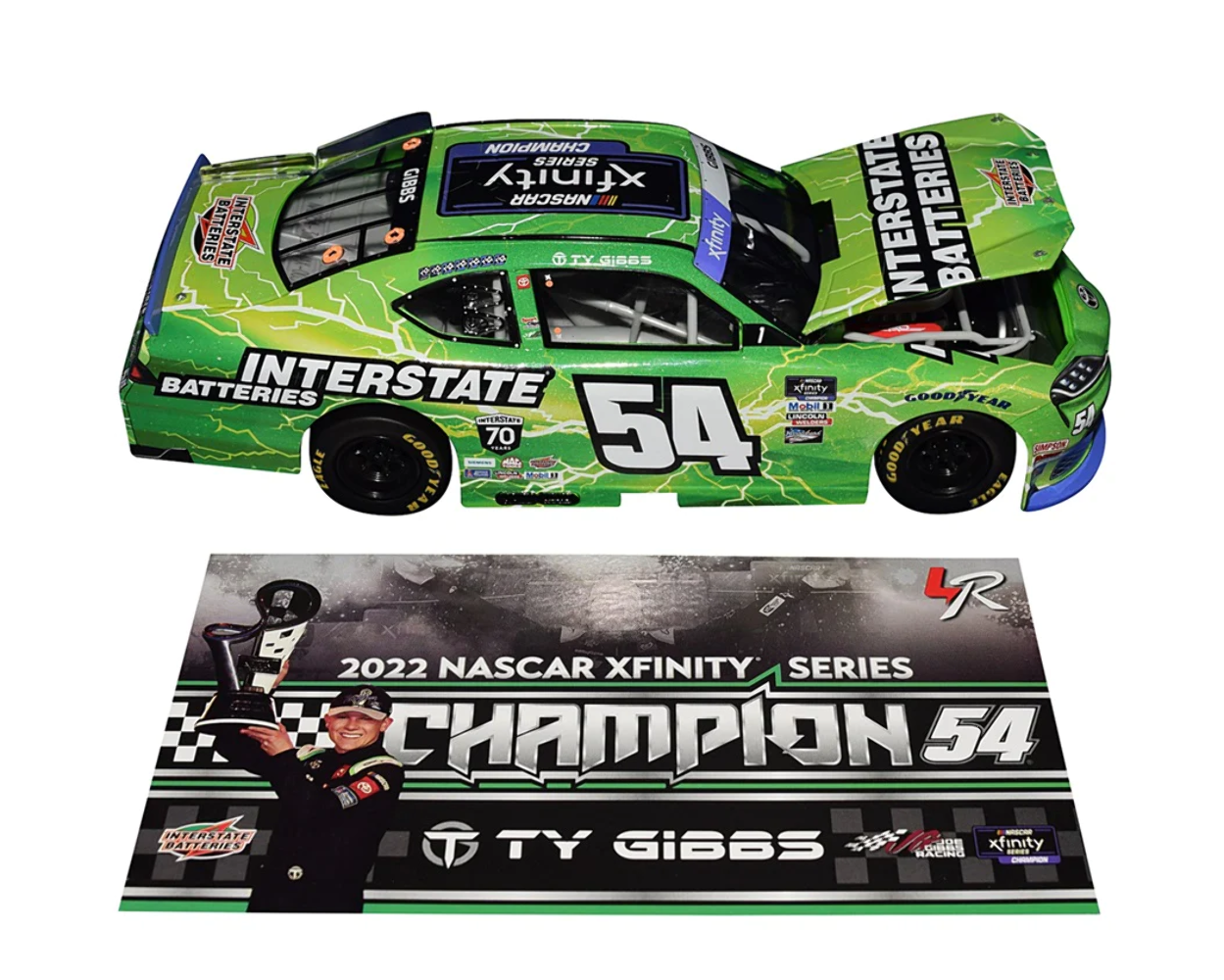 AUTOGRAPHED 2022 Ty Gibbs #54 Interstate Batteries XFINITY SERIES ...